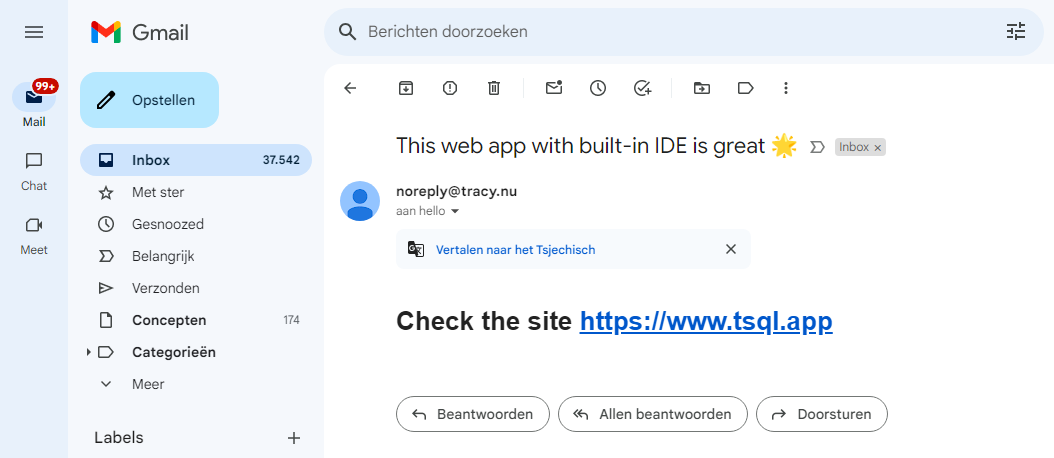 TSQL.APP Web Application examples